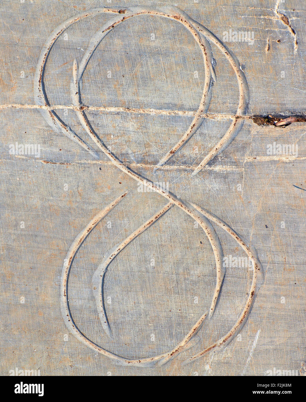 Photo of Numbers eight etched in stone Stock Photo - Alamy
