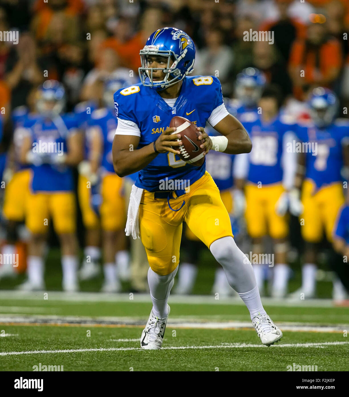 September 19, 2015: San Jose State Spartans quarterback Malik Watson (8 ...