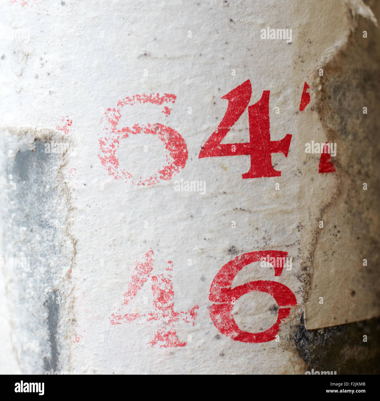 Sixty-four and forty-six numbers printed on an old paper Stock Photo ...