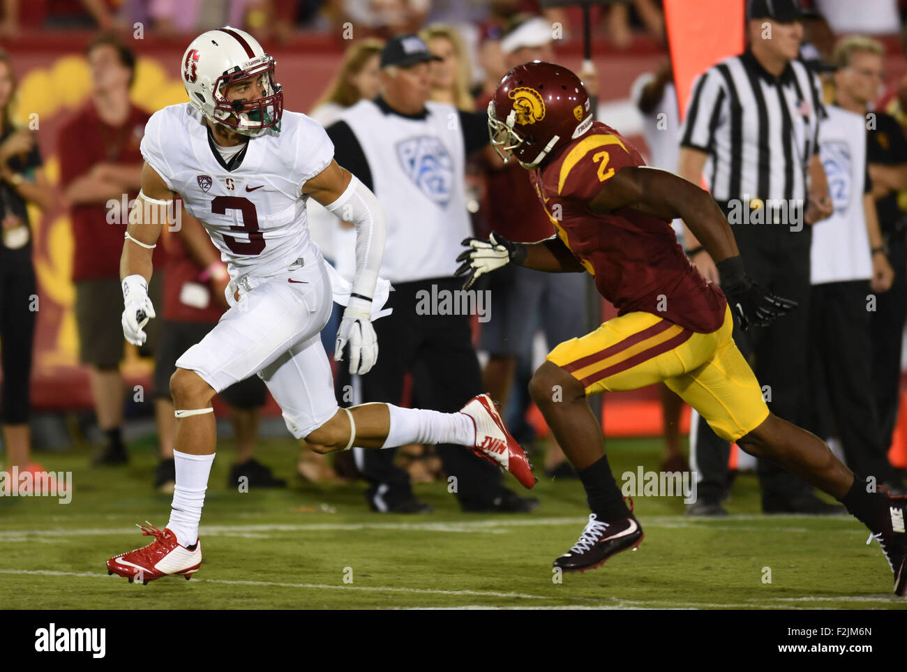 Los Angeles, CA, USA. 19th Sep, 2015. Michael Rector #3 of Stanford ...