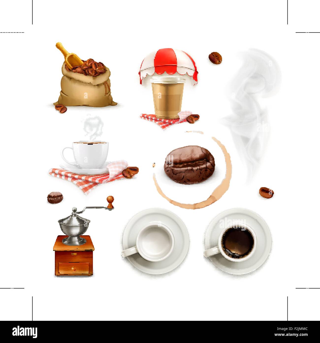 Coffee, icon set and elements Stock Vector Image & Art - Alamy