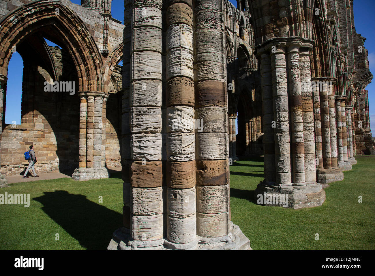 Whitby Abbey is a ruined Benedictine abbey on the East Cliff above ...