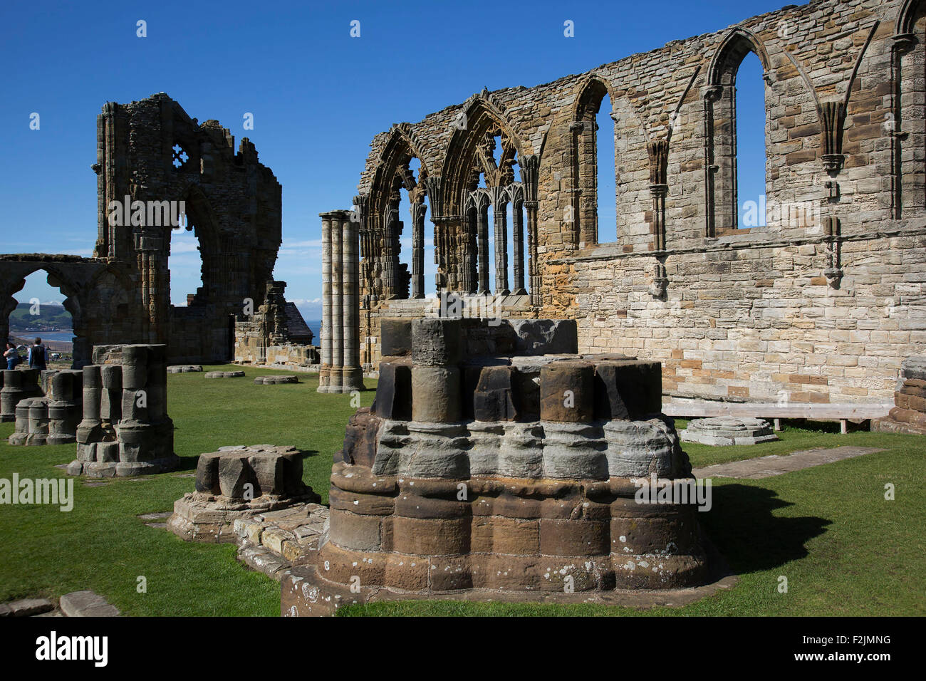 Whitby Abbey is a ruined Benedictine abbey on the East Cliff above ...