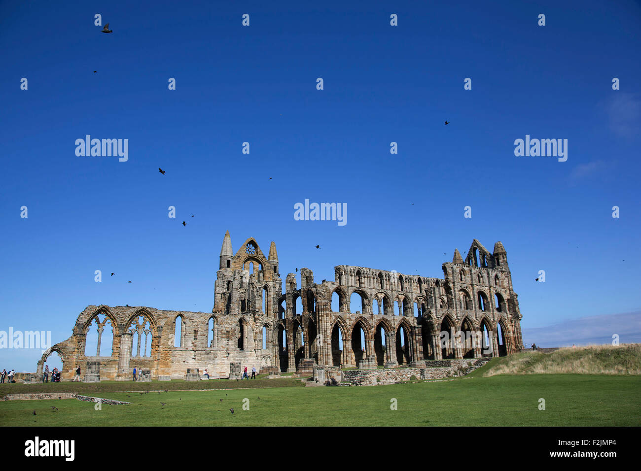 Whitby Abbey is a ruined Benedictine abbey on the East Cliff above ...