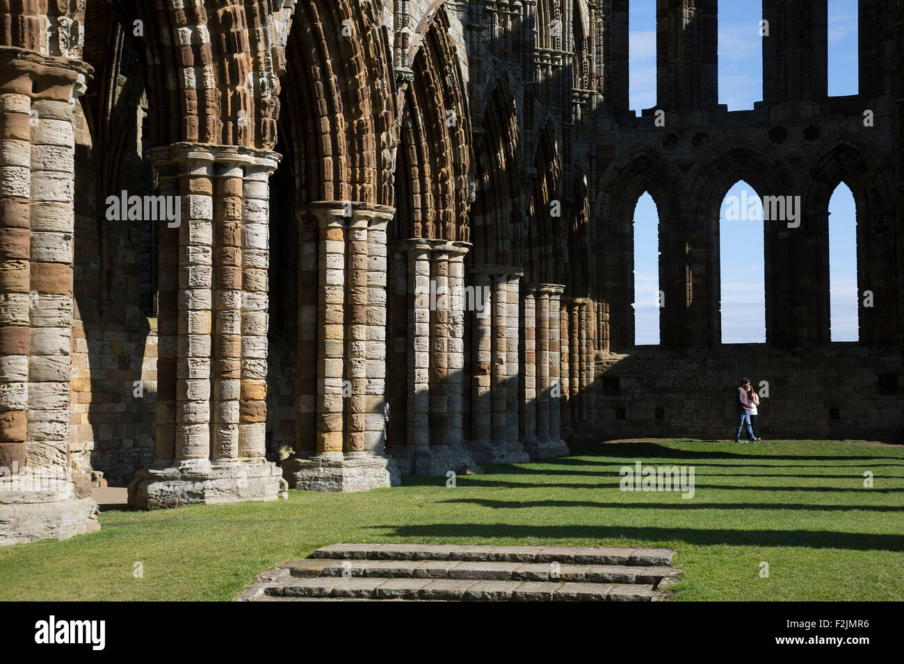 Whitby Abbey is a ruined Benedictine abbey on the East Cliff above ...