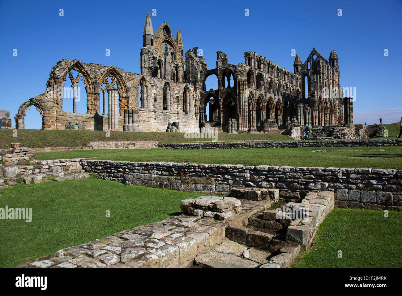 Whitby Abbey is a ruined Benedictine abbey on the East Cliff above ...
