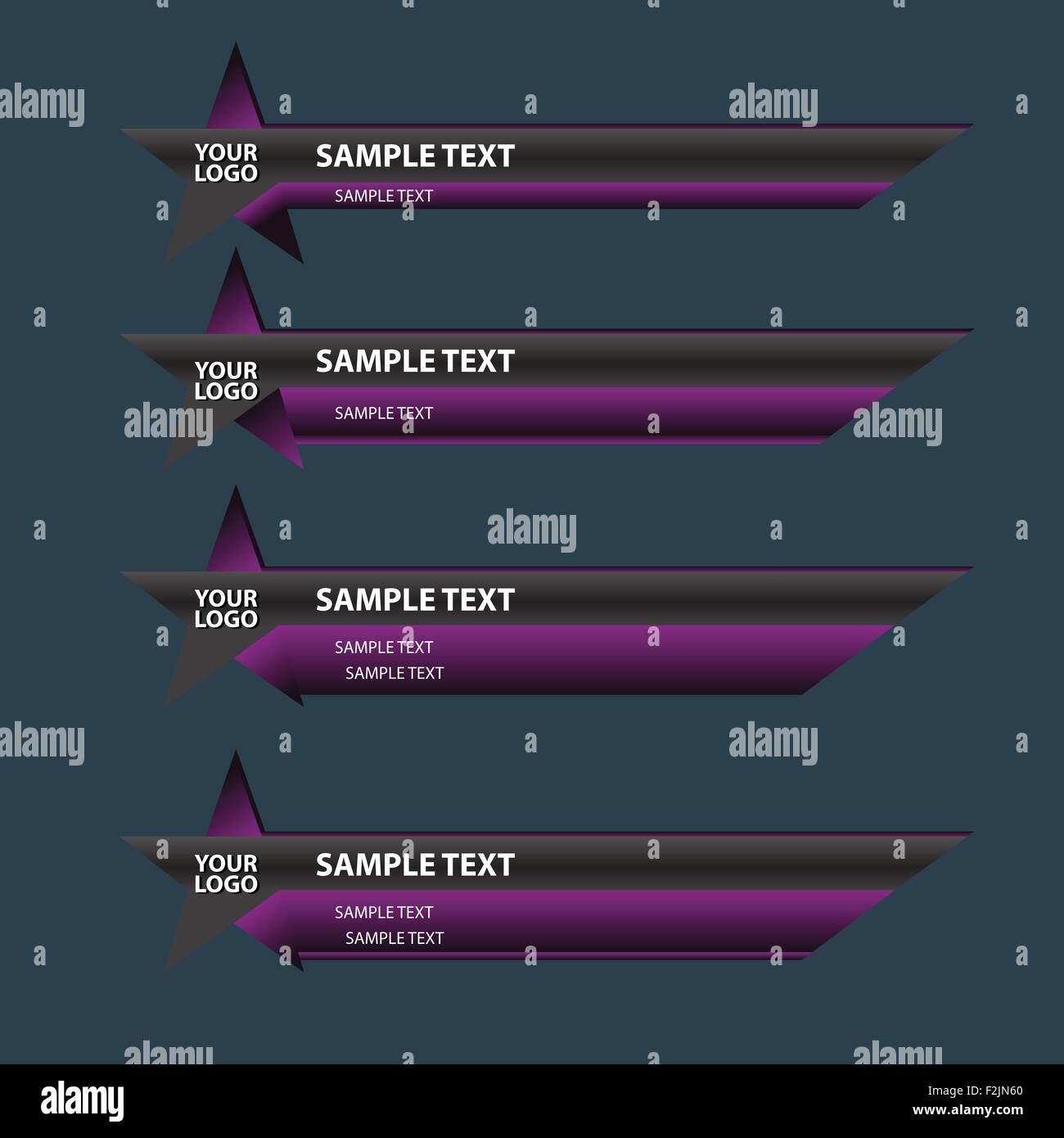 Star lower third banner bar name screen broadcast Stock Vector Image ...