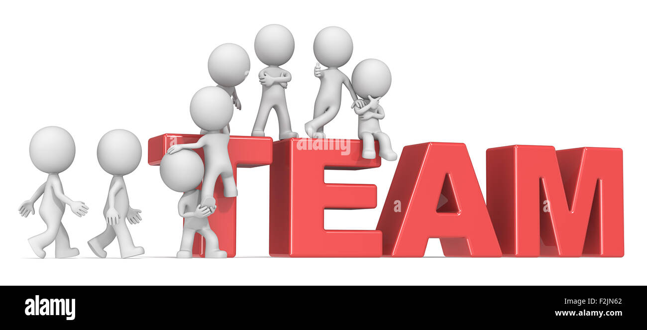 3d white people work team hi-res stock photography and images - Alamy