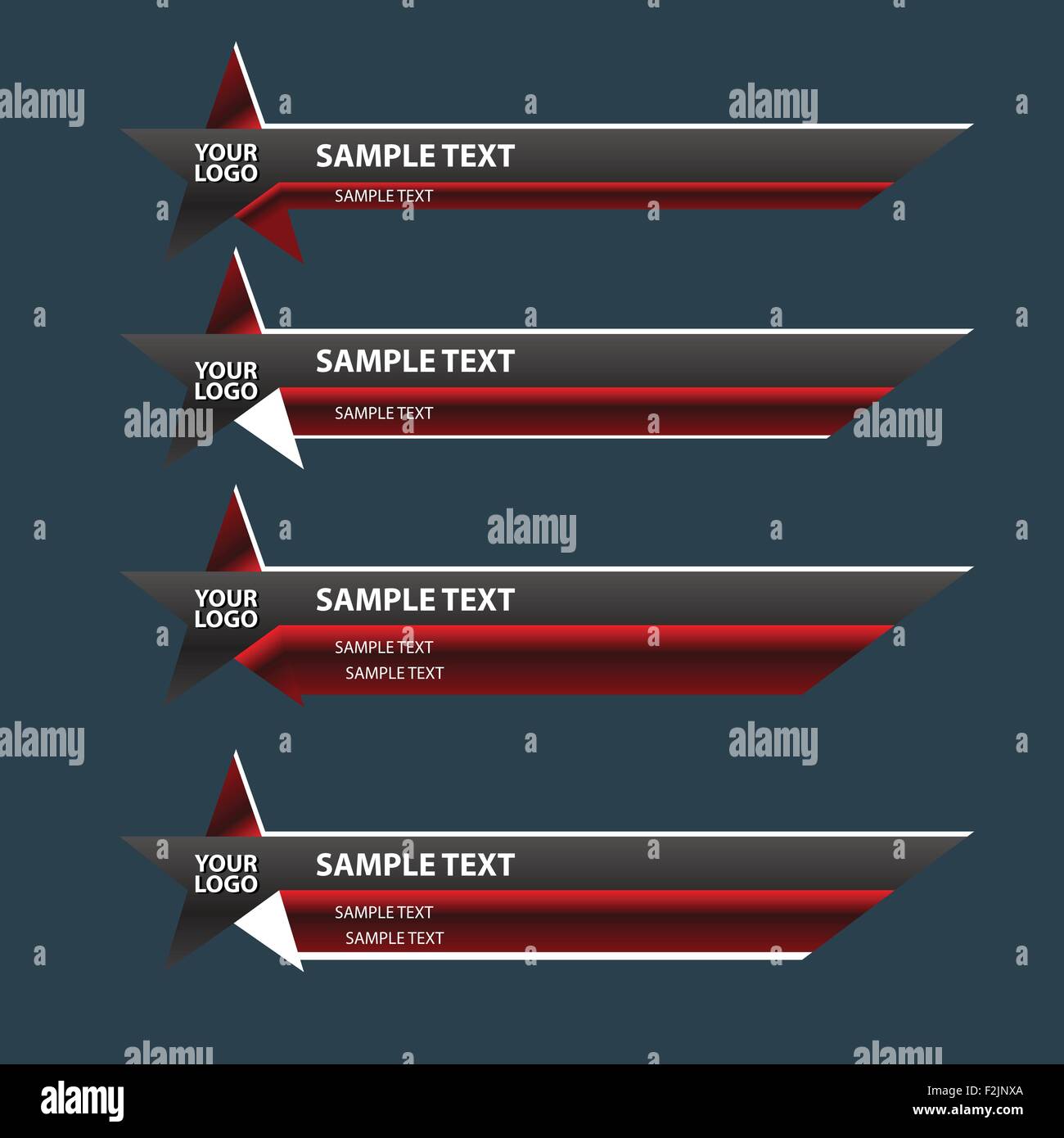 Star lower third banner bar name screen broadcast Stock Vector Image ...