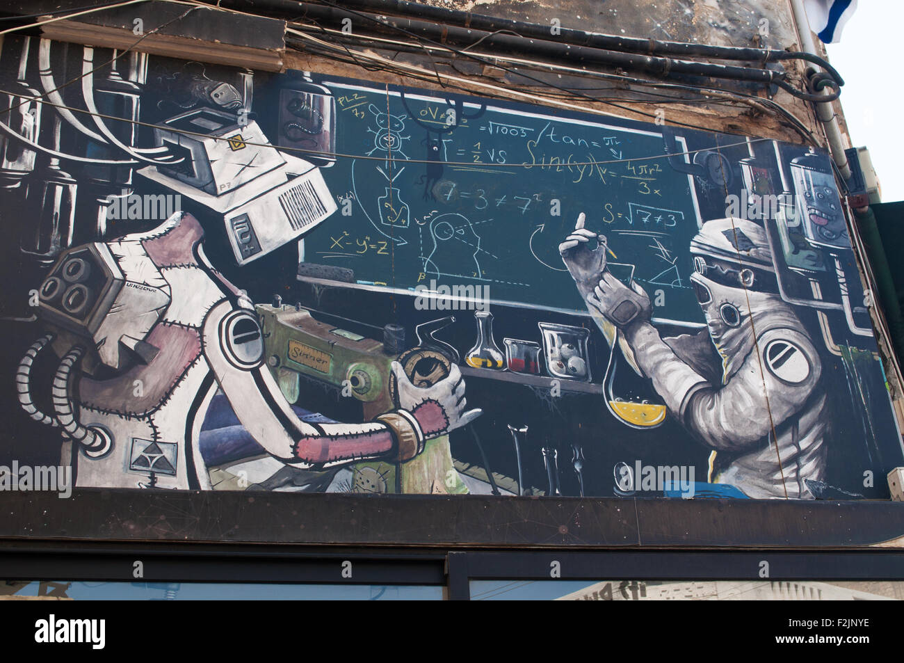 Middle East: graffiti on King George street in Tel Aviv, Israel Stock ...