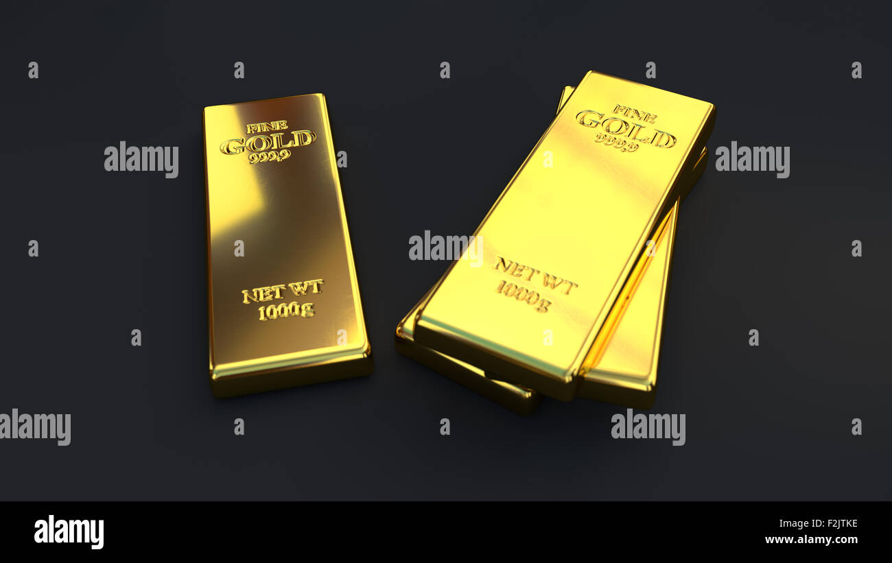 Gold bars, ingot Stock Photo - Alamy