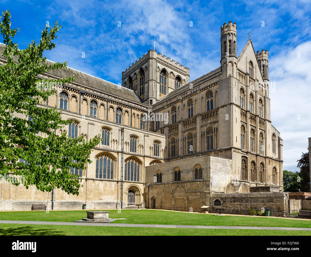 Peterborough Cathedral from the Cloisters, Peterborough, Cambridgeshire ...