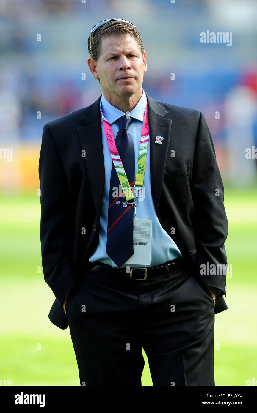 Brighton, UK. 20th September, 2015. Mike Tolkin, USA Head Coach, before ...