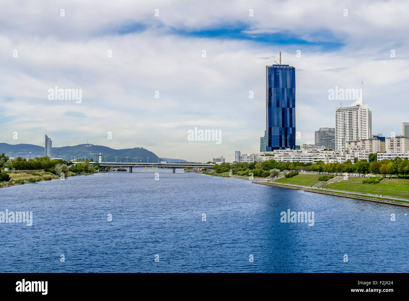 Donaucity, Danube City, DC Tower by architect Dominique Perrault, 250m ...