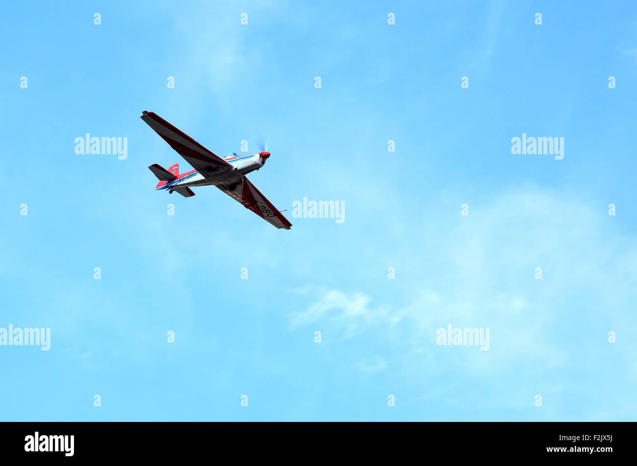 View of aerobatics in the blue sky Stock Photo - Alamy