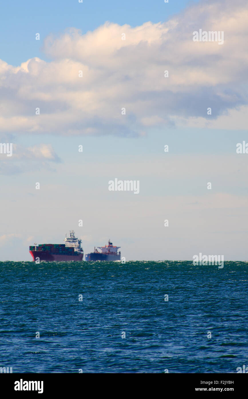 View of Ships in the Trieste sea, Italy Stock Photo - Alamy