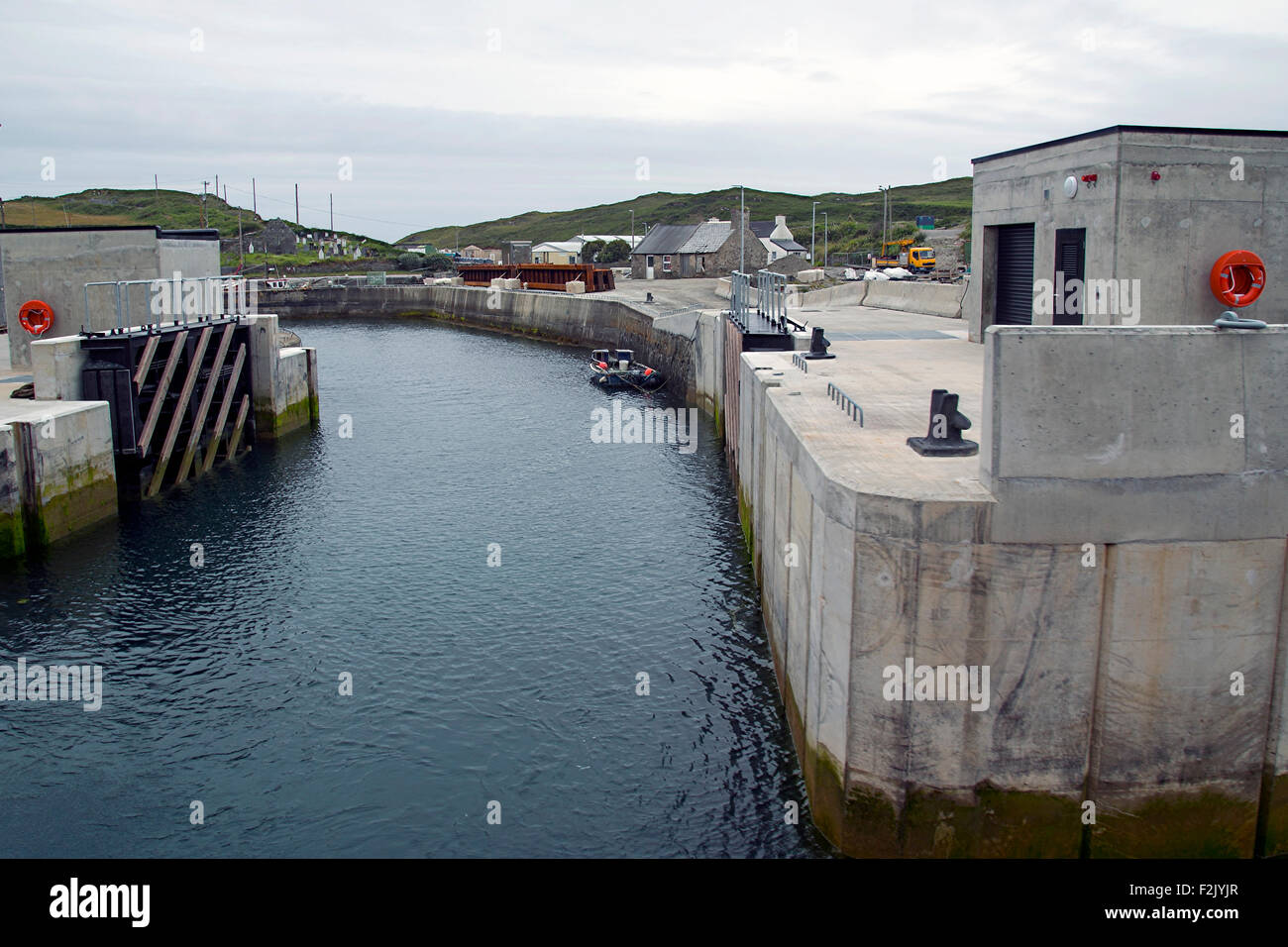 new storm gates north harbour Stock Photo - Alamy