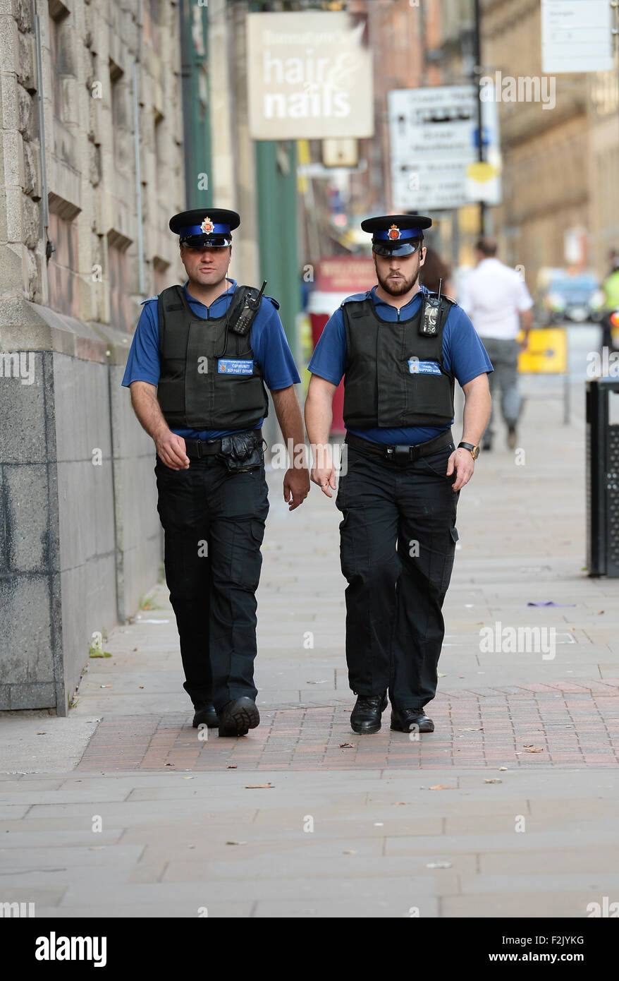 Police community support officers patrolling hi-res stock photography ...