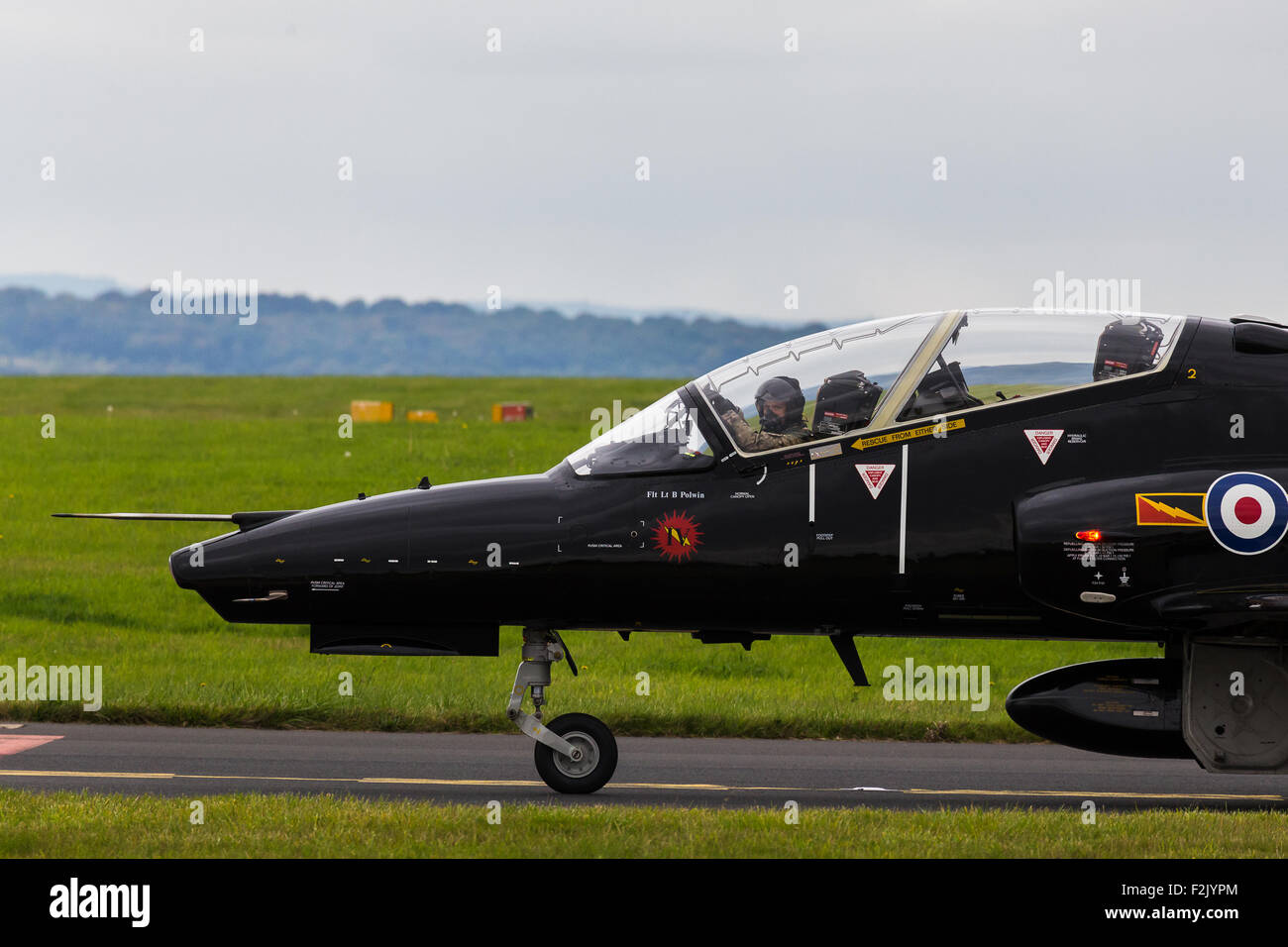 Hawk T2 pair taxiing out to the runway Stock Photo - Alamy