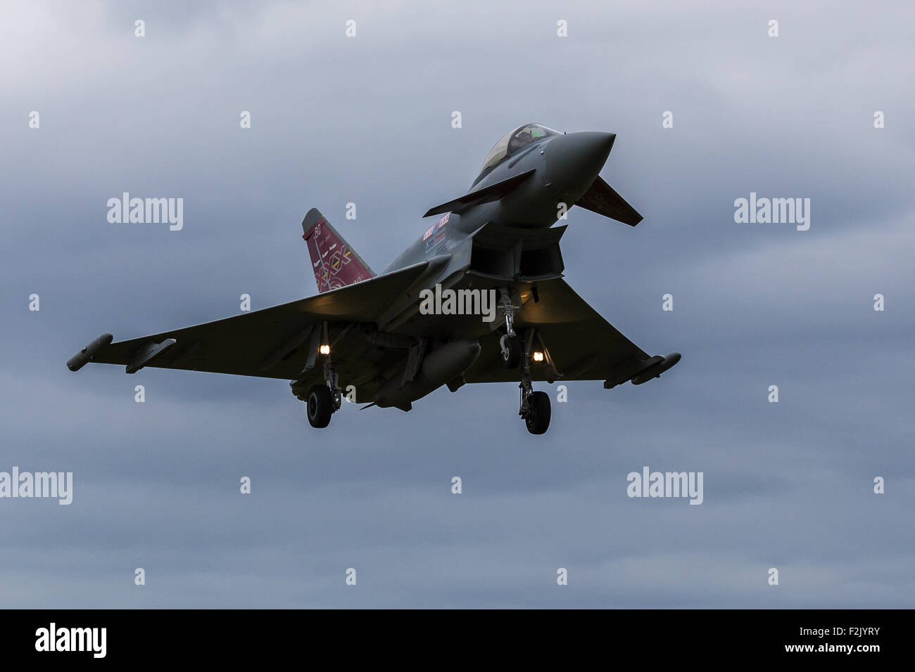 RAF Typhoon on final approach Stock Photo - Alamy