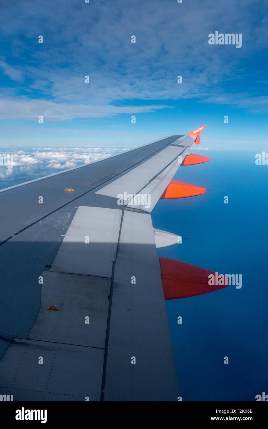 A view out of the window of an EasyJet flight Stock Photo - Alamy