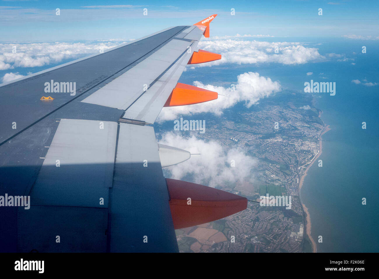 A view out of the window of an EasyJet flight Stock Photo - Alamy
