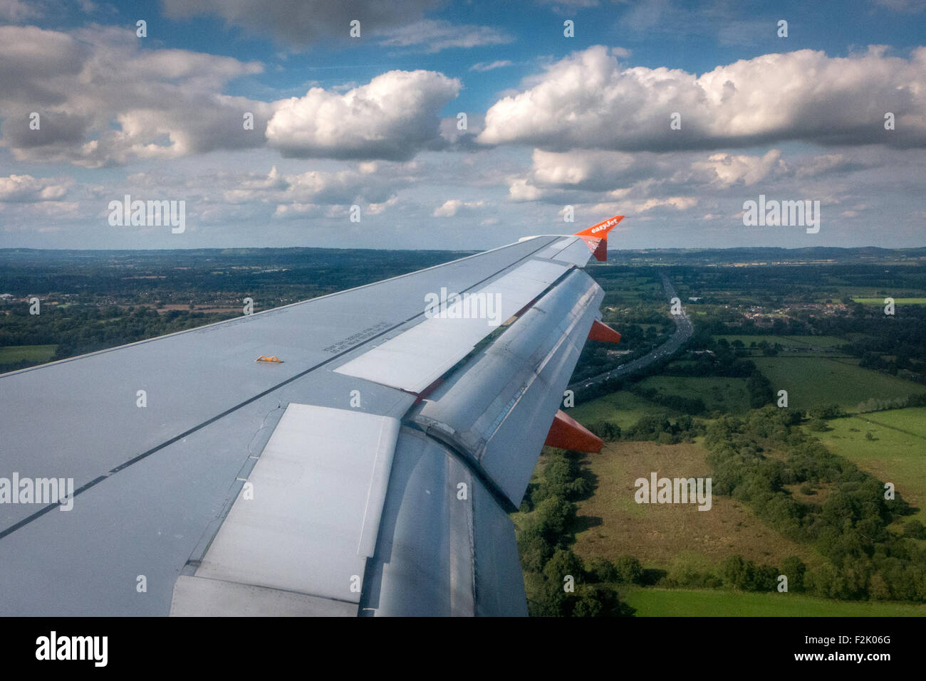A view out of the window of an EasyJet flight Stock Photo - Alamy