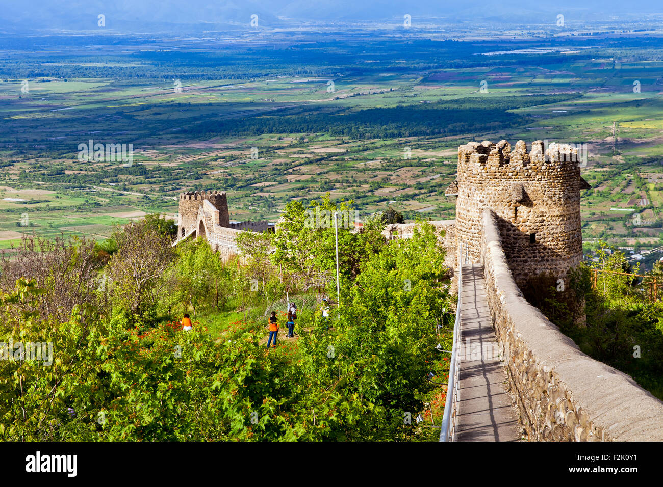 Sighnaghi town wall in Georgia Stock Photo - Alamy