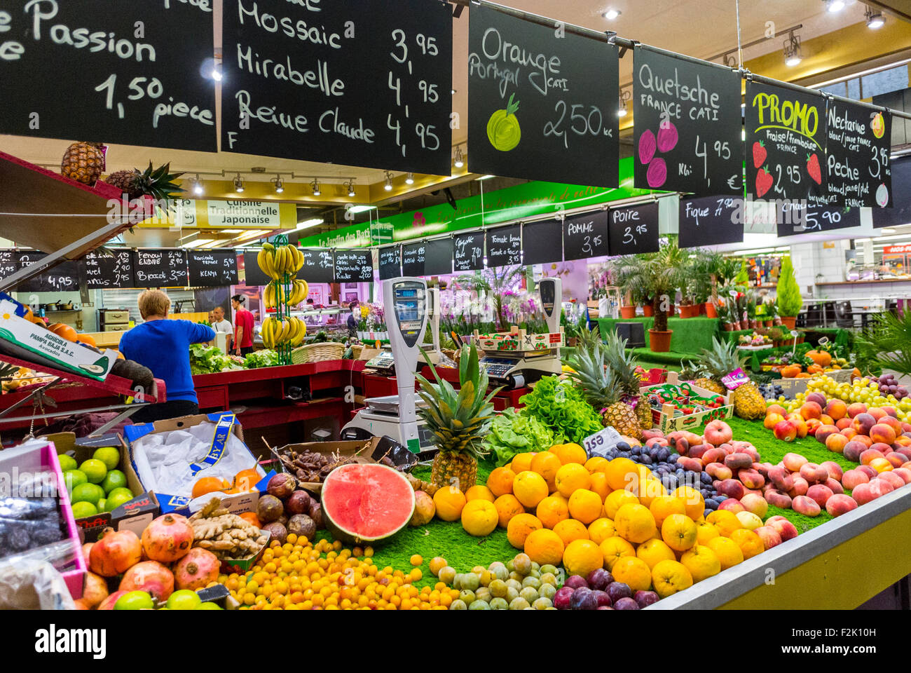 Paris, France, Fresh Food on Display at Fruit and Vegetable Stall ...