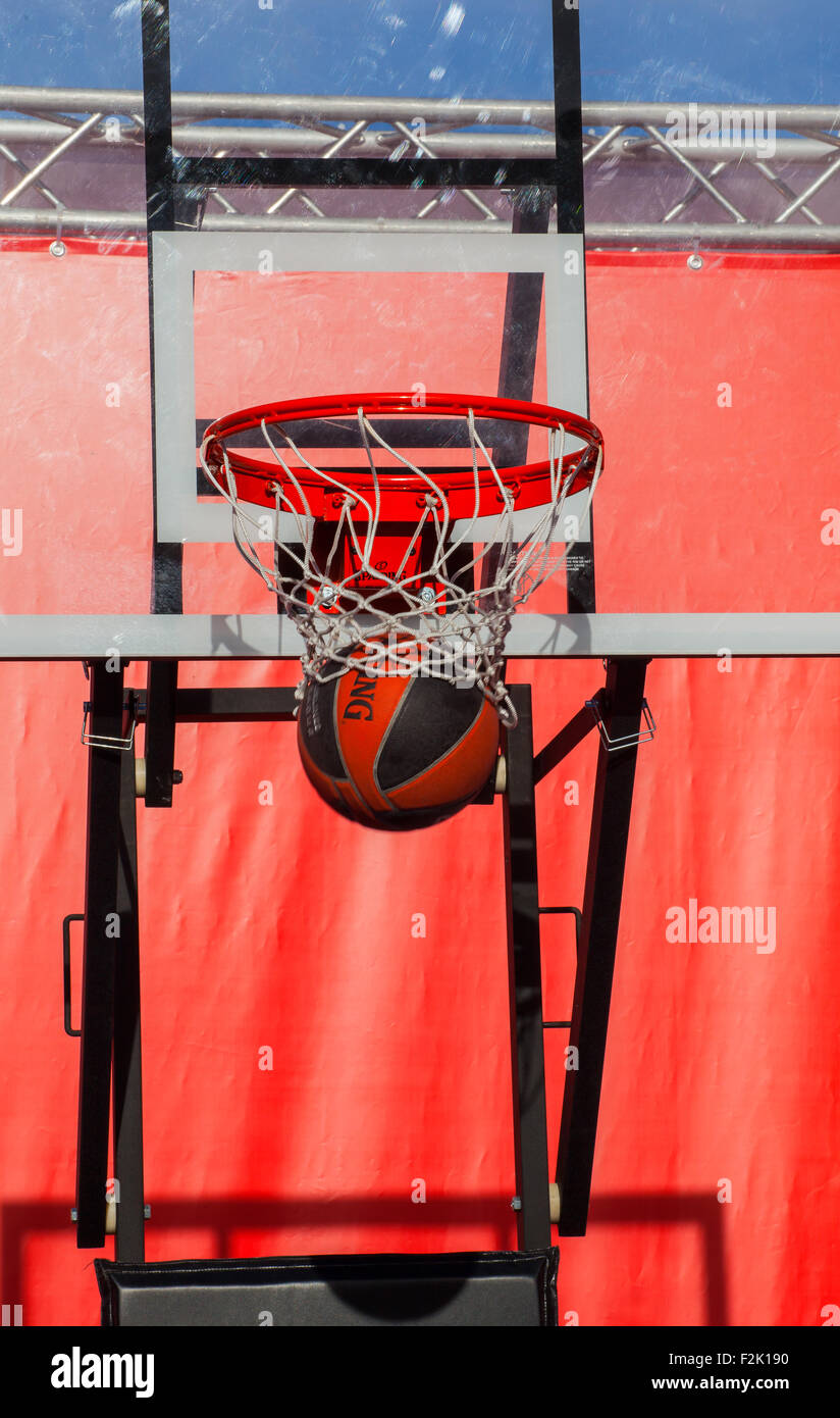 Milan, ITALY - MAY, 16: View of basket hoop on May 16, 2014 Stock Photo ...