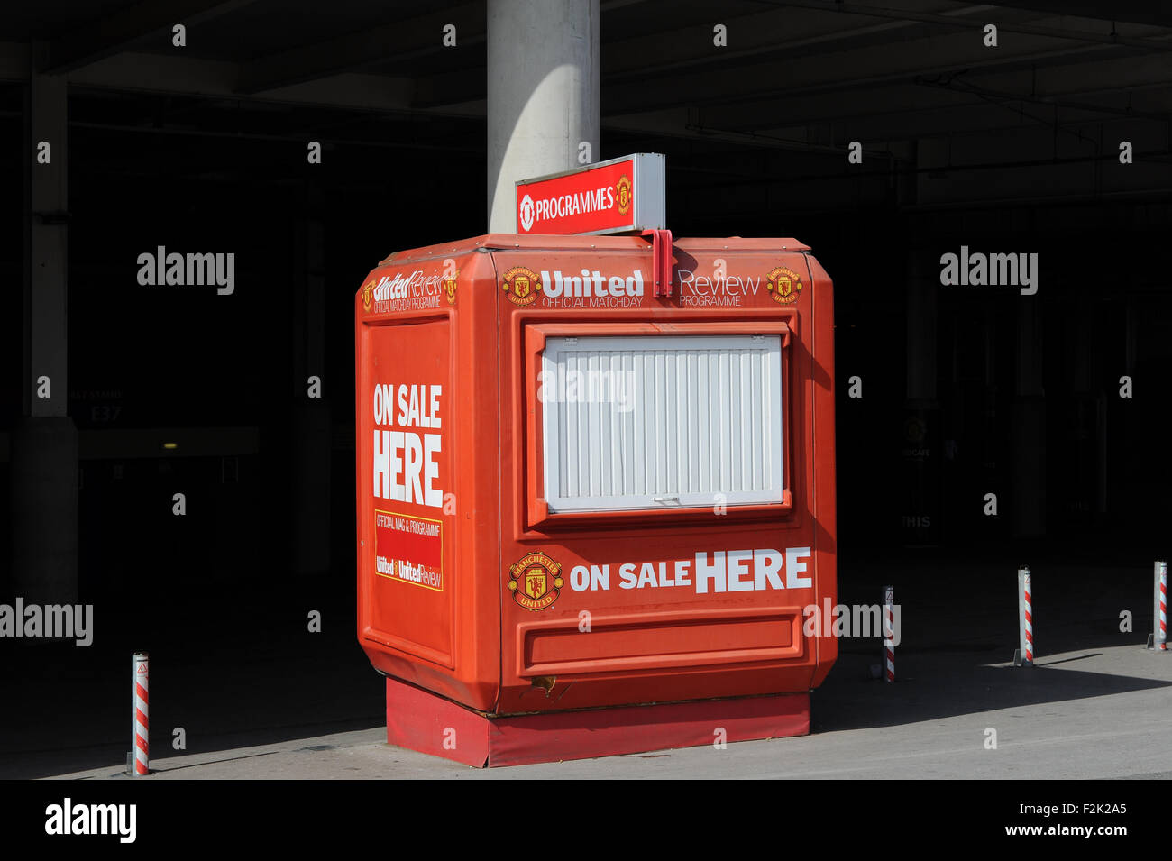 Programme Booth Manchester United Football Club Stadium Old Trafford ...