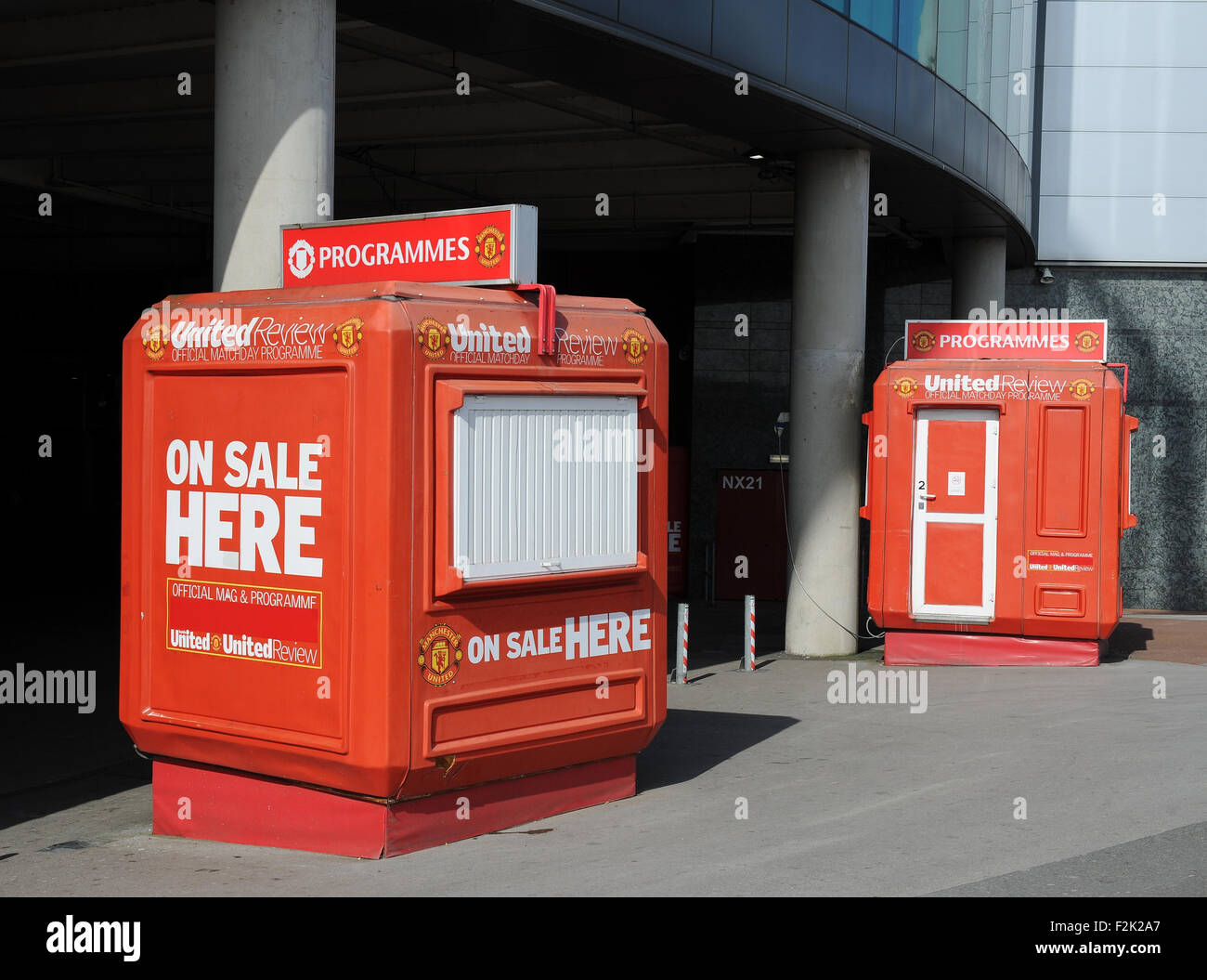 Programme Booth Manchester United Football Club Stadium Old Trafford ...