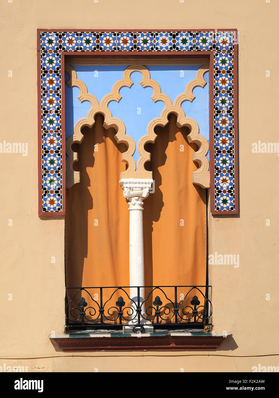 Old windows in Arabian style at Cordoba Spain - architecture background ...