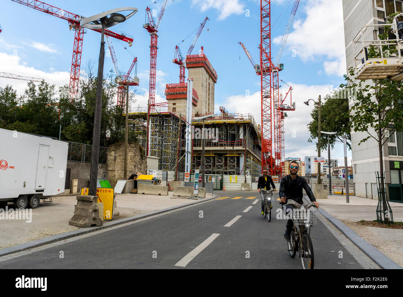 Paris, France, Construction Site, New Modern Architecture Project ...