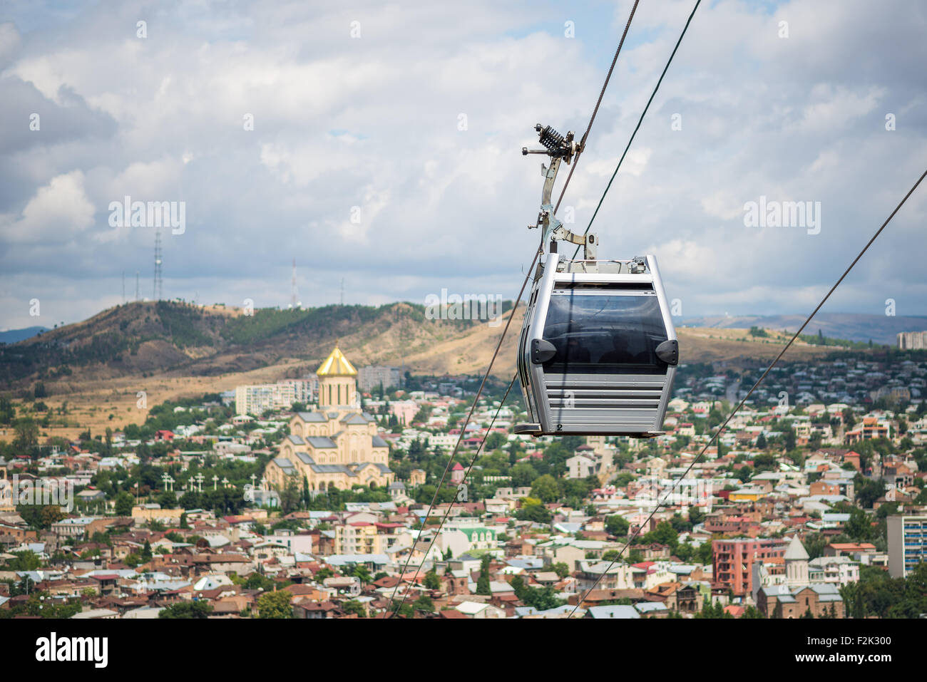 Funicular cable car system in Tbilisi city, Georgia Stock Photo - Alamy