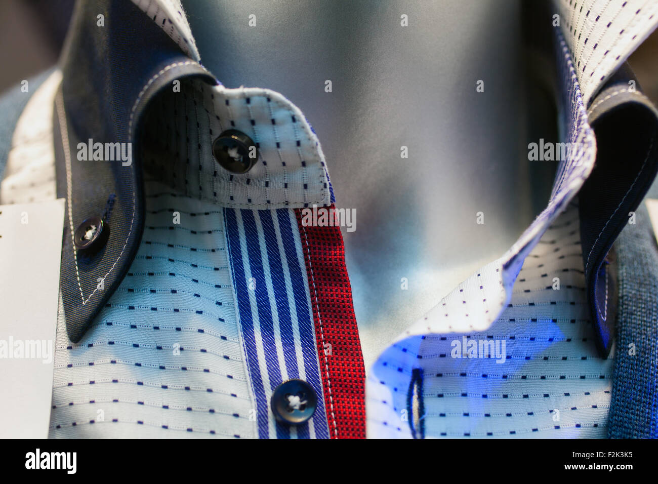 Close up of male shirts exposed in the clothes shop Stock Photo - Alamy