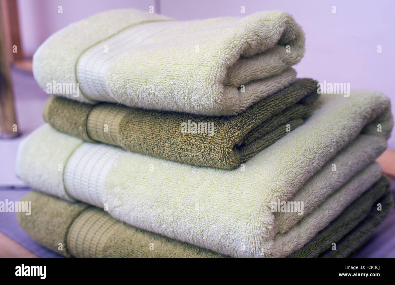 Stack of towels in the clothes shop Stock Photo - Alamy