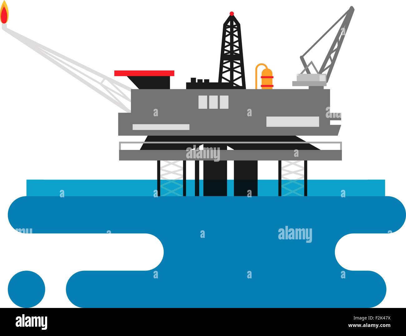 Oil platform module Stock Vector Images - Alamy