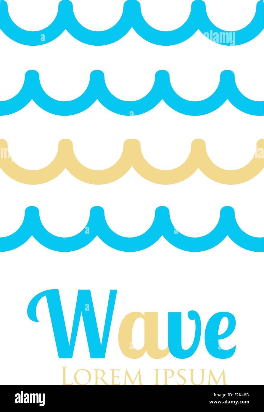 Abstract wavy icon. Company logo or presentations. Vector illustration ...