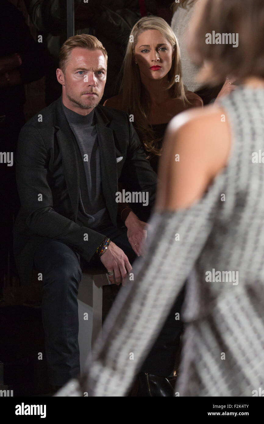 London, UK. 20th September, 2015. Ronan Keating and his new wife Storm ...
