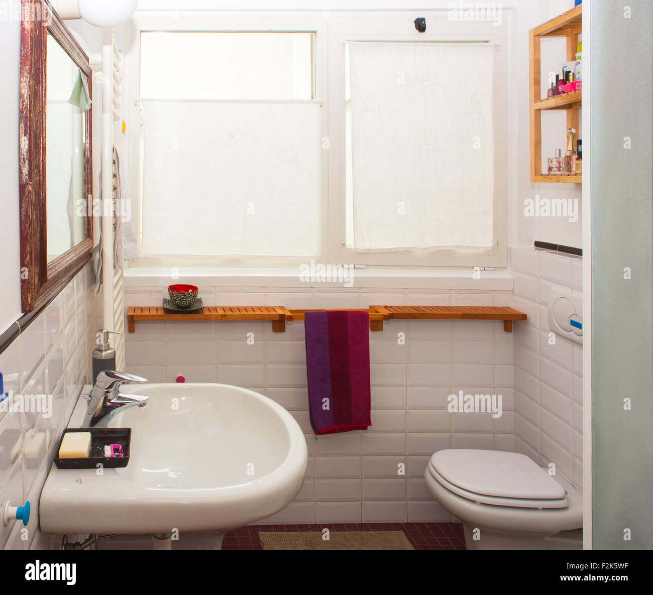View of bath room in the apartment Stock Photo - Alamy