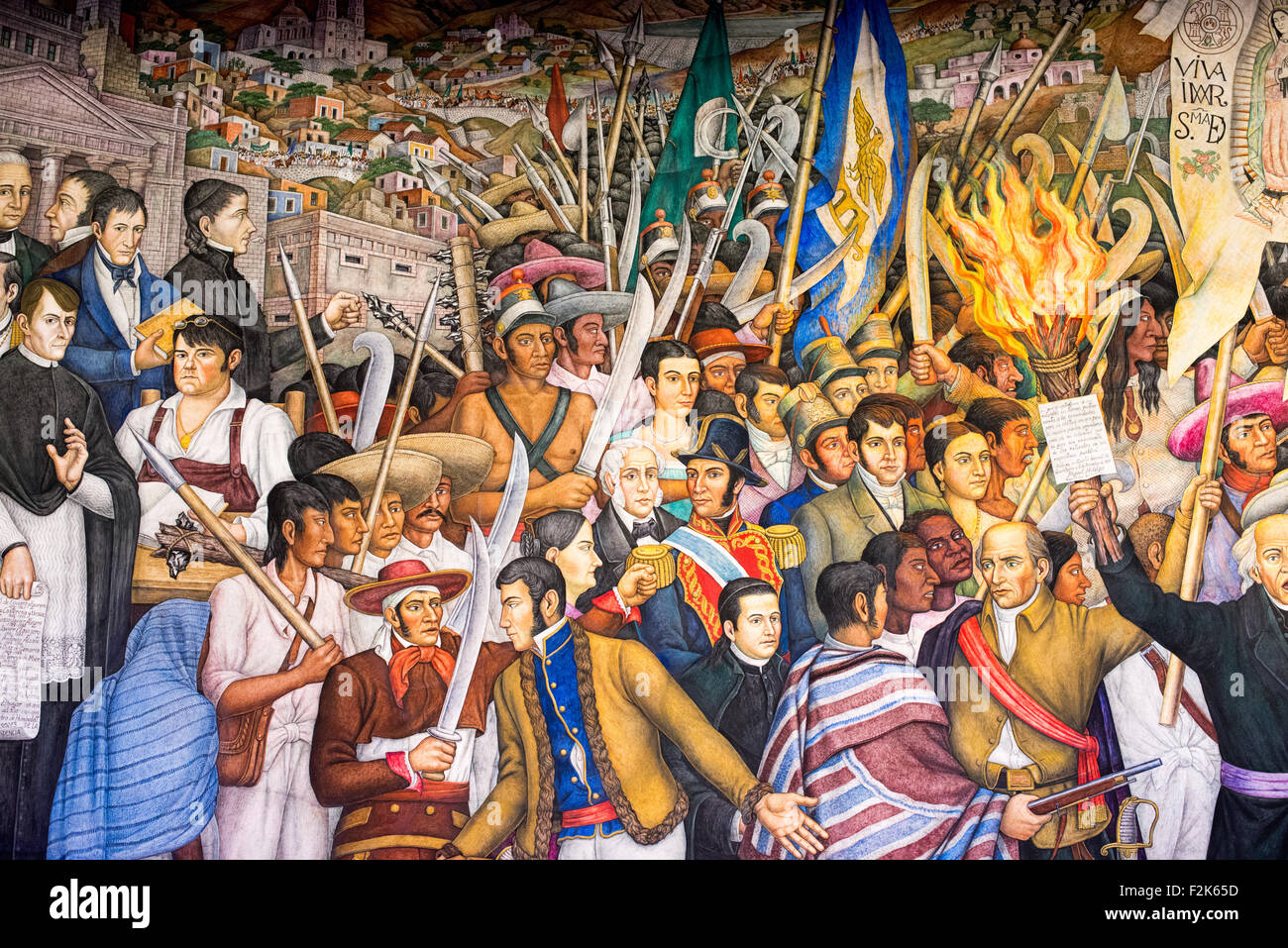 Retablo de la Independencia Mural Chapultepec Castle Mexico City ...