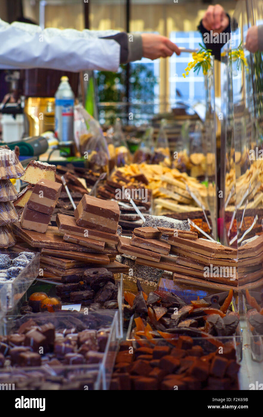 View of sweet food in the street market Stock Photo - Alamy