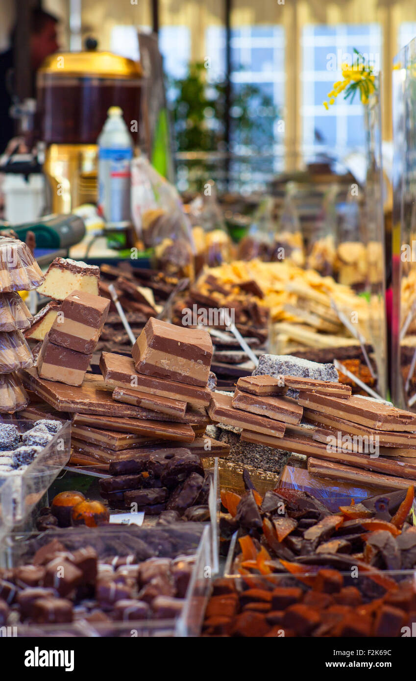 View of sweet food in the street market Stock Photo - Alamy