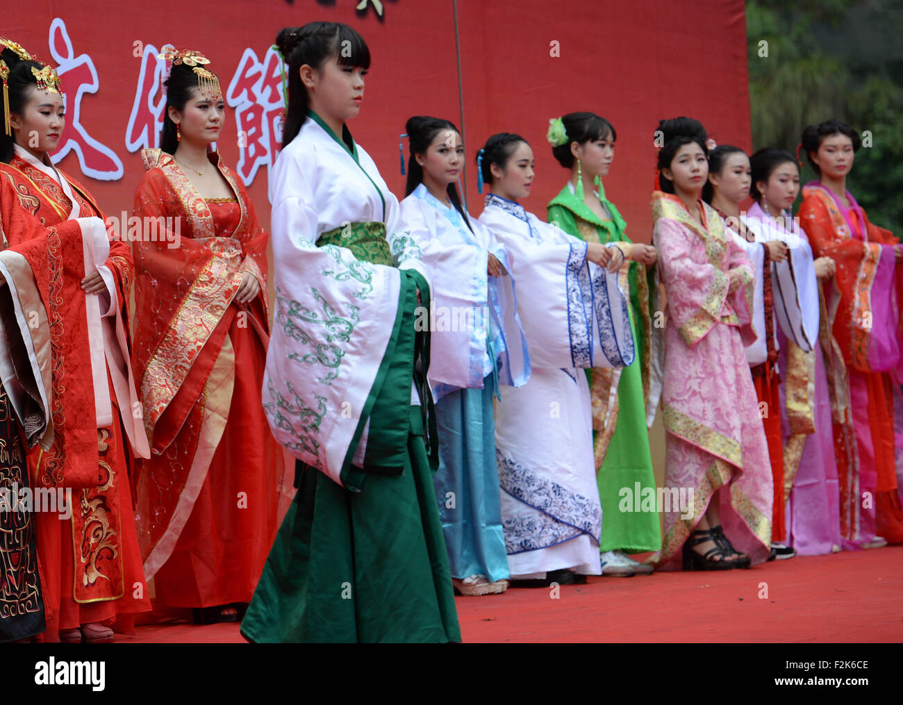 Yiyang, China's Jiangxi Province. 20th Sep, 2015. Models present Han ...