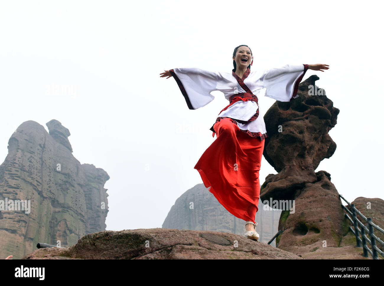 Yiyang, China's Jiangxi Province. 19th Sep, 2015. A model presents a ...