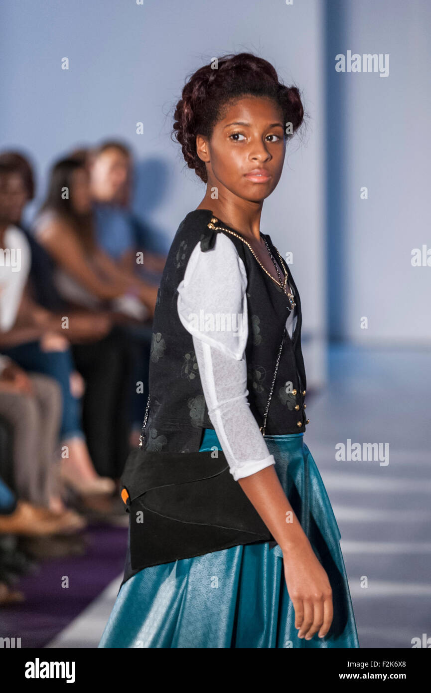 London, UK. 20 September 2015. A model wears a look by the designer ...