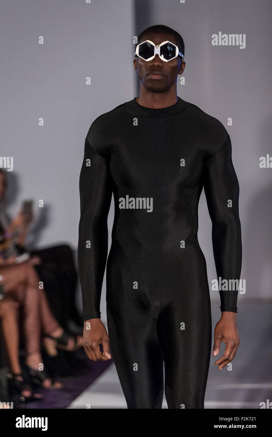 London, UK. 20 September 2015. A model wears a look by the designer ...