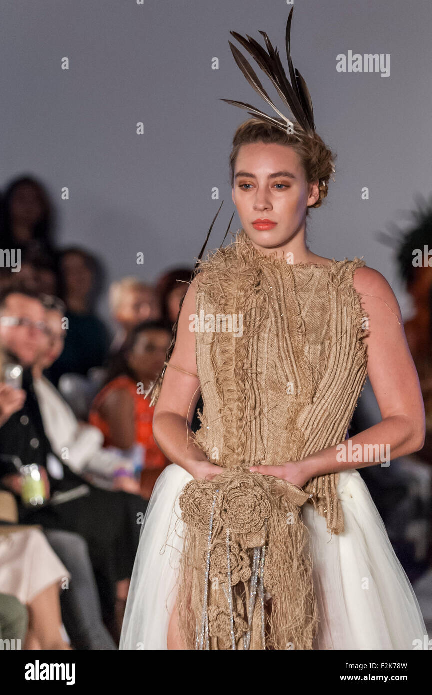 London, UK. 20 September 2015. A model wears a look by the designer ...