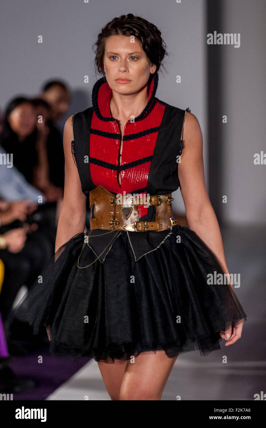 London, UK. 20 September 2015. A model wears a look by the designer ...